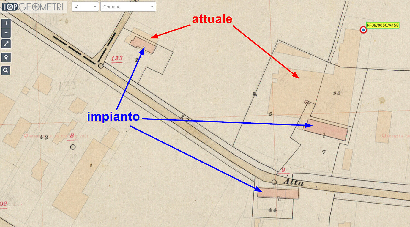 Mappe d'impianto e rilievi sopra la cartografia catastale - Catasto ...